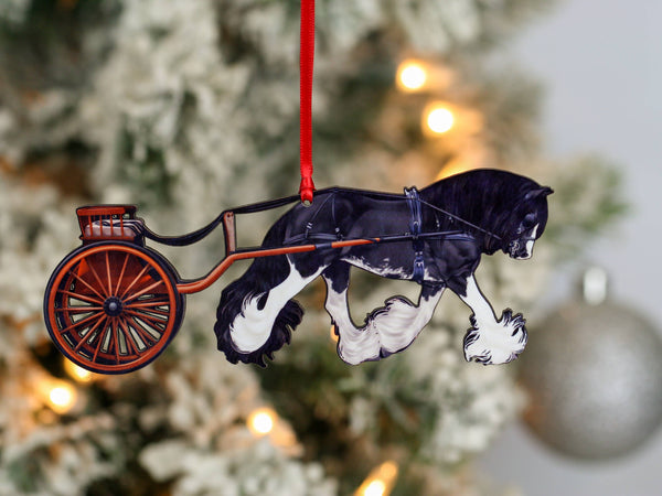 Black Blagdon Gypsy Cob Driving Horse Carriage Ornament Gift - Classy ...